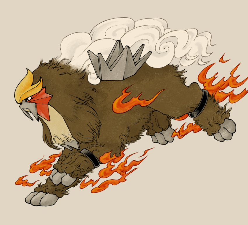 Safebooru - animal focus closed mouth commentary request entei fire ...