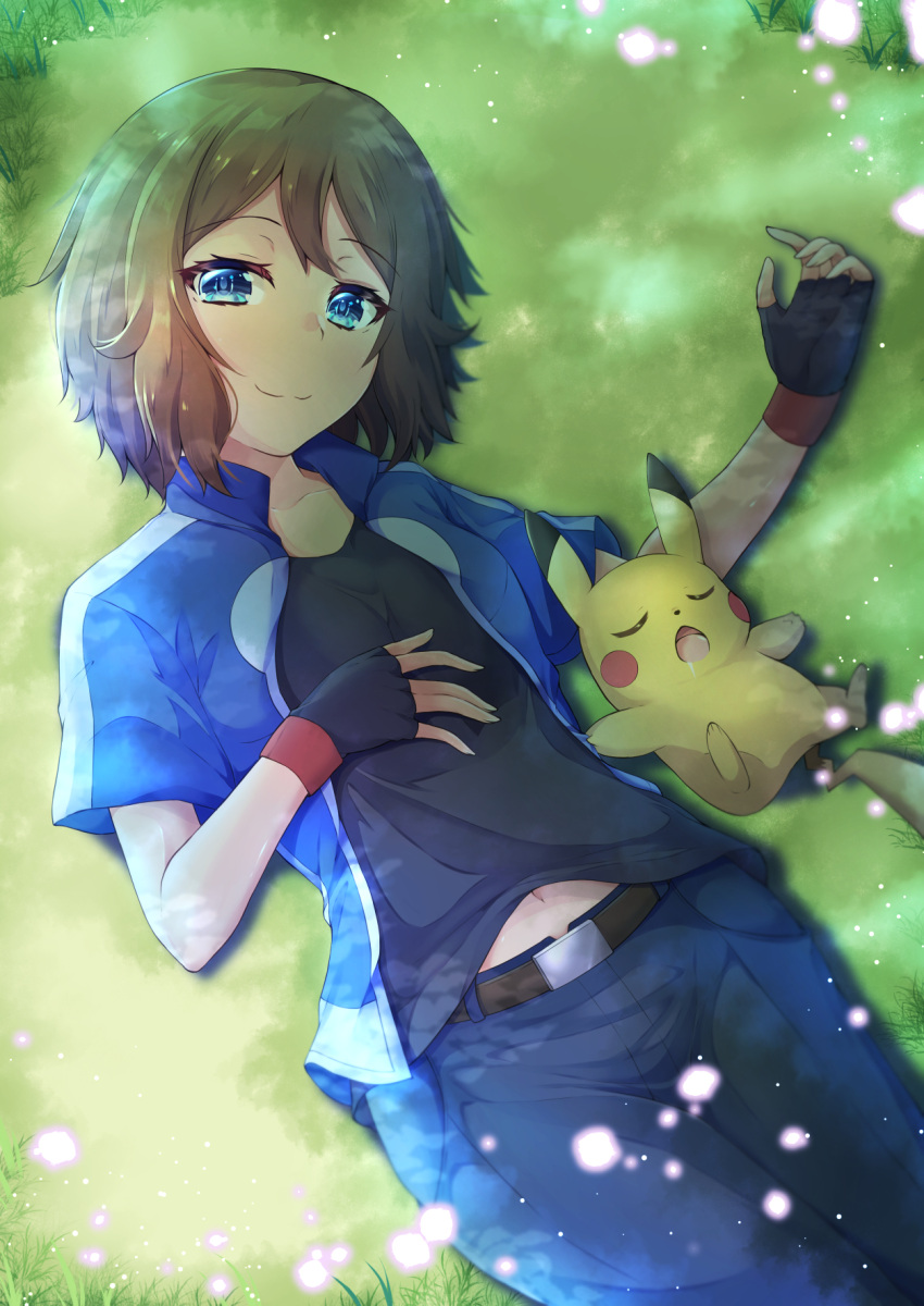 Safebooru - 1girl animal ears ash ketchum ash ketchum (cosplay) belt ...