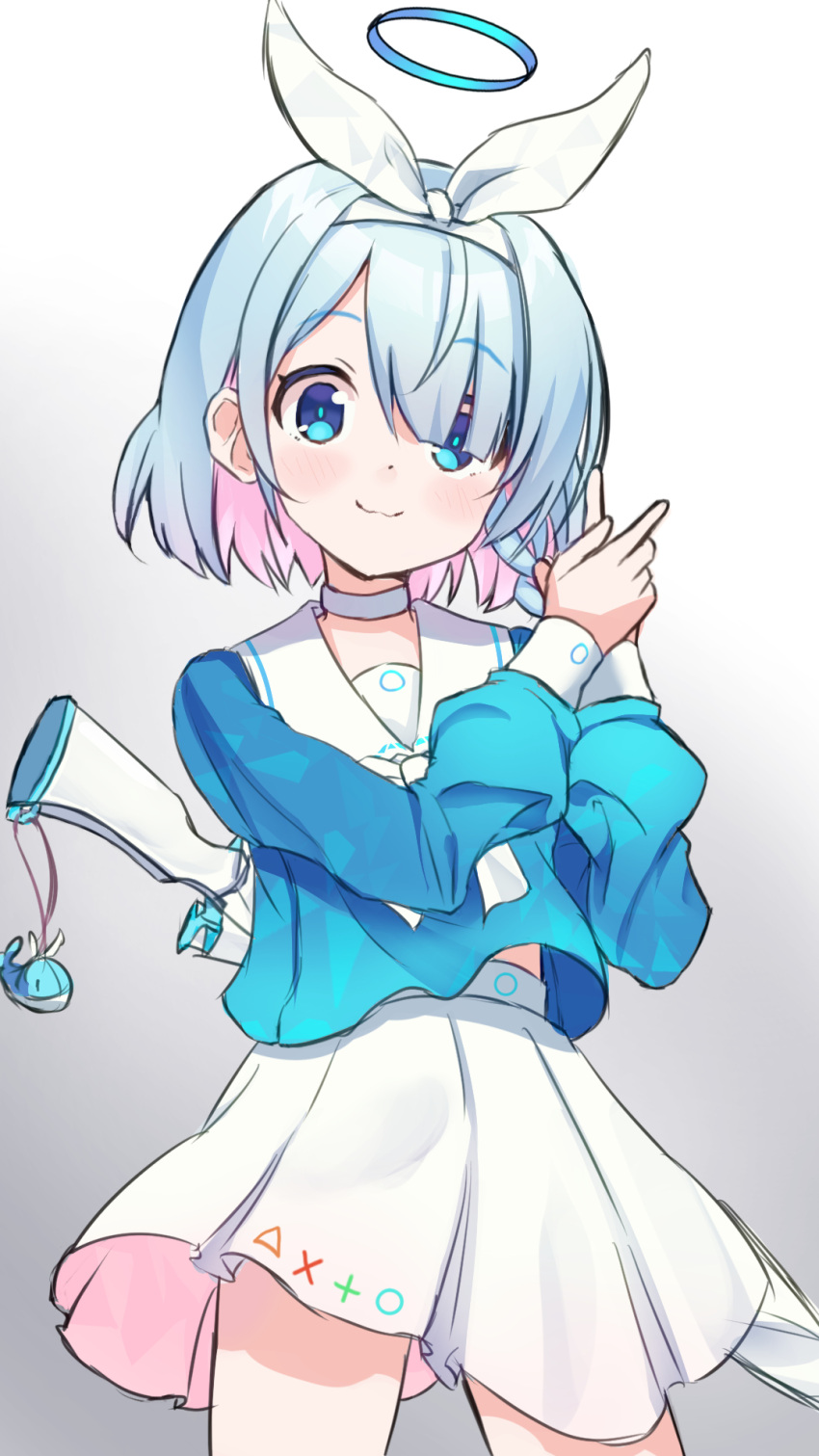 Safebooru - 1girl :3 arona (blue archive) blue archive blue eyes blue ...