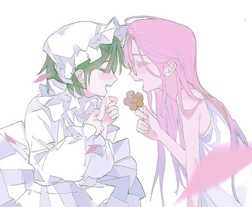 Safebooru - 2girls aged down alien stage black hair bonnet chinese commentary closed eyes ...