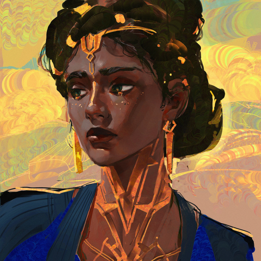 Safebooru - 1girl arcane: league of legends dark-skinned female dark skin dreadlocks earrings ...