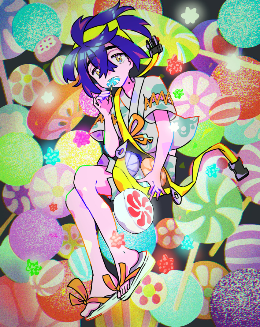 Safebooru - 1boy anko (ankochan 114) candy commentary request crossed ...