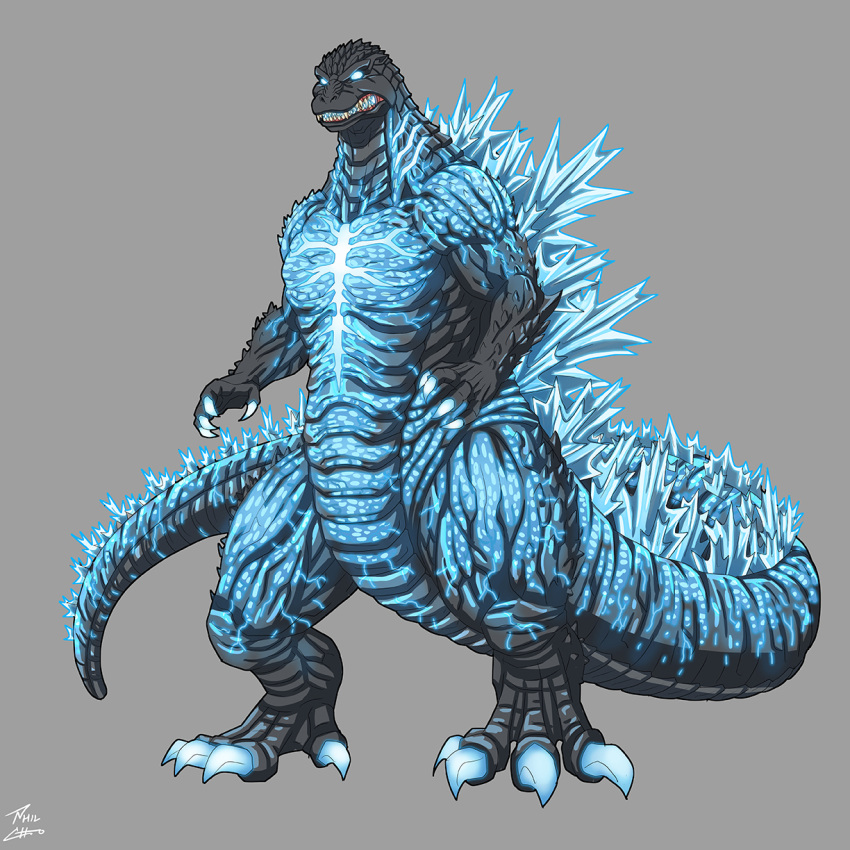 Safebooru - alternate color bioluminescence burning godzilla claws ...