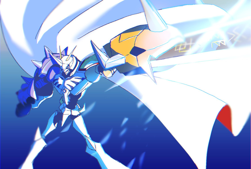 Safebooru - arm blade arm cannon asymmetrical dual wielding blue ...