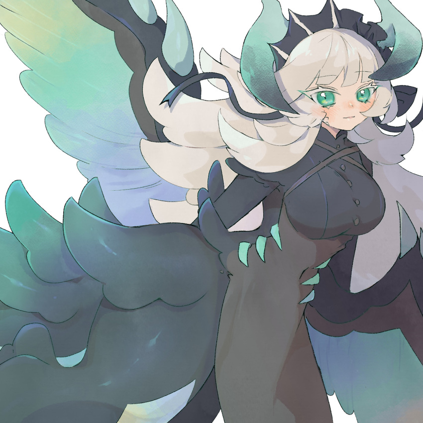 Safebooru - 1girl apron black apron blush breasts chamber dragonmaid closed mouth clothing ...