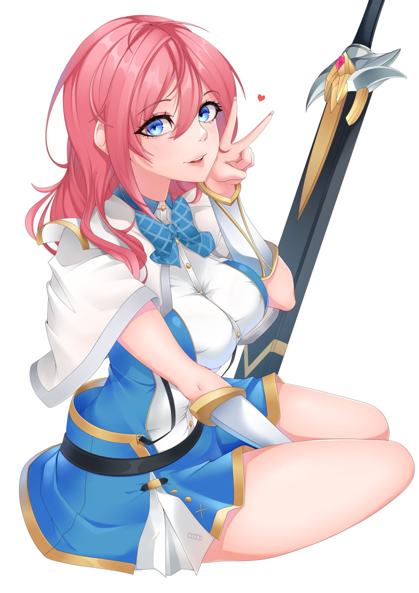 Safebooru - 1girl asagiri ririko bad source blue eyes blue ribbon breasts ecstas online highres ...