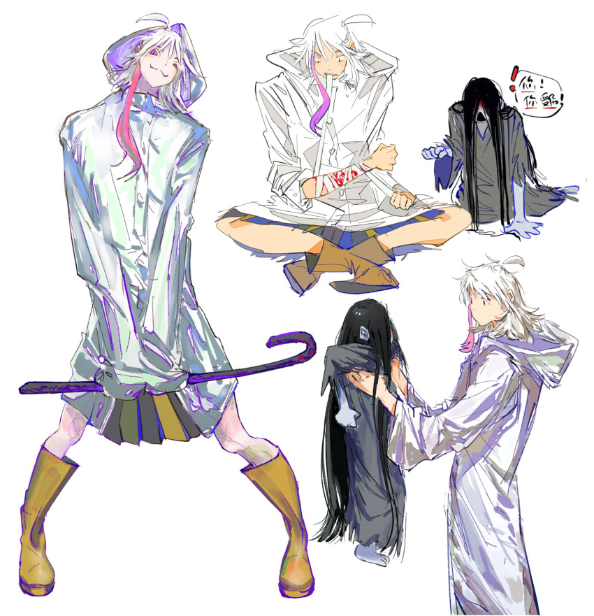 Safebooru - 1boy 1girl :3 aged down armpit carry black hair black ...