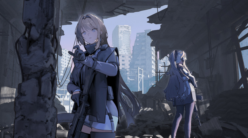 Safebooru - 2girls absurdres agony leer ak-12 ak-12 (girls' frontline) an-94 an-94 (girls ...