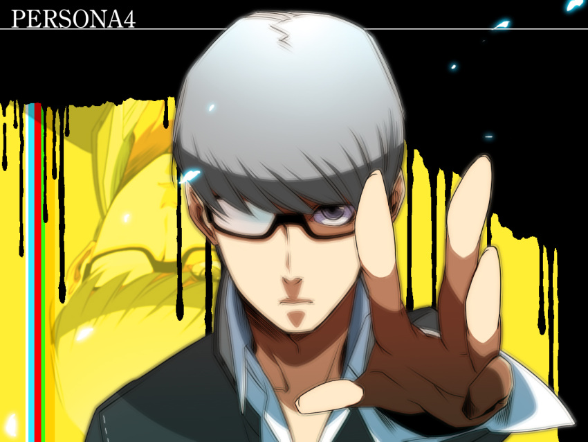 Safebooru - glasses grey eyes grey hair male narukami yuu nou (suparna ...