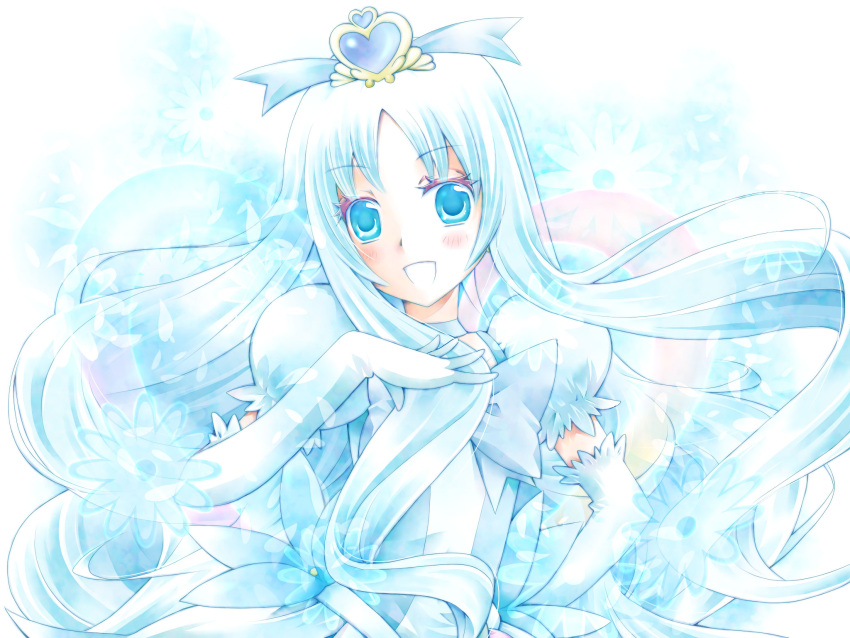 Safebooru - blue blue eyes blue hair blush cure marine elbow gloves ...