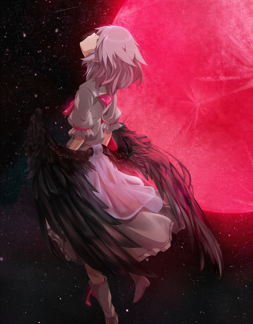 Safebooru - alternate wings bad id black buraku black wings blue hair ...