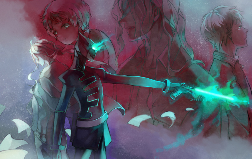 Safebooru - blue eyes blue fire blue flame bow (weapon) child crossbow ...