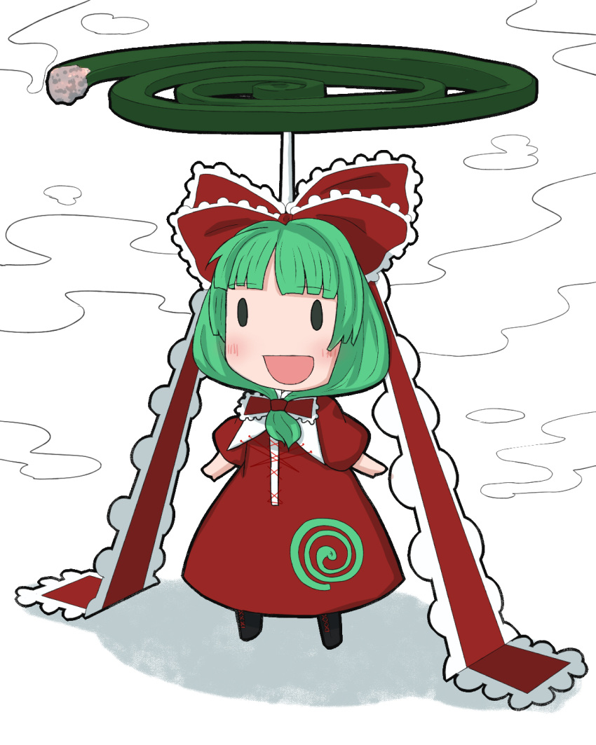 Safebooru - bakuya chibi frills green hair highres kagiyama hina ...