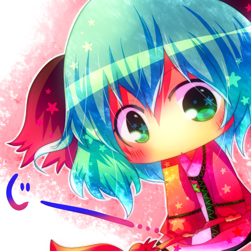 Safebooru - animal ears bamboo broom broom chibi crimson dress green ...