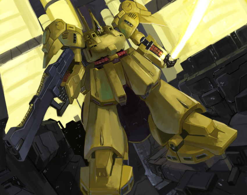Safebooru - beam rifle dual wielding energy sword gun gundam highres ...