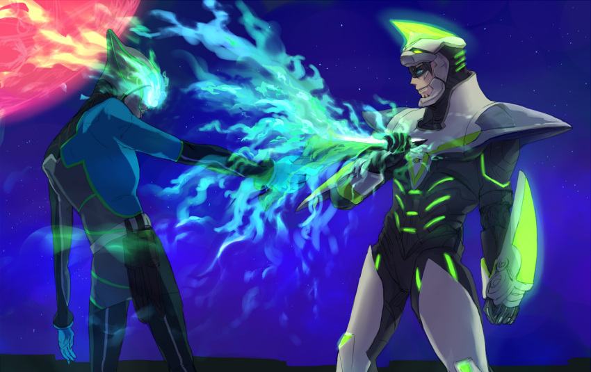 Safebooru - blue fire blue flame bow (weapon) brown eyes brown hair ...