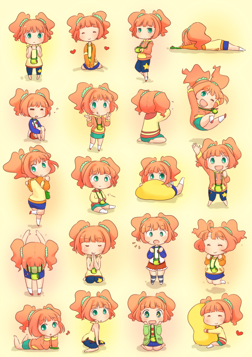 Safebooru - :d :o :q ;d = = absurdres arms up bowing character sheet ...