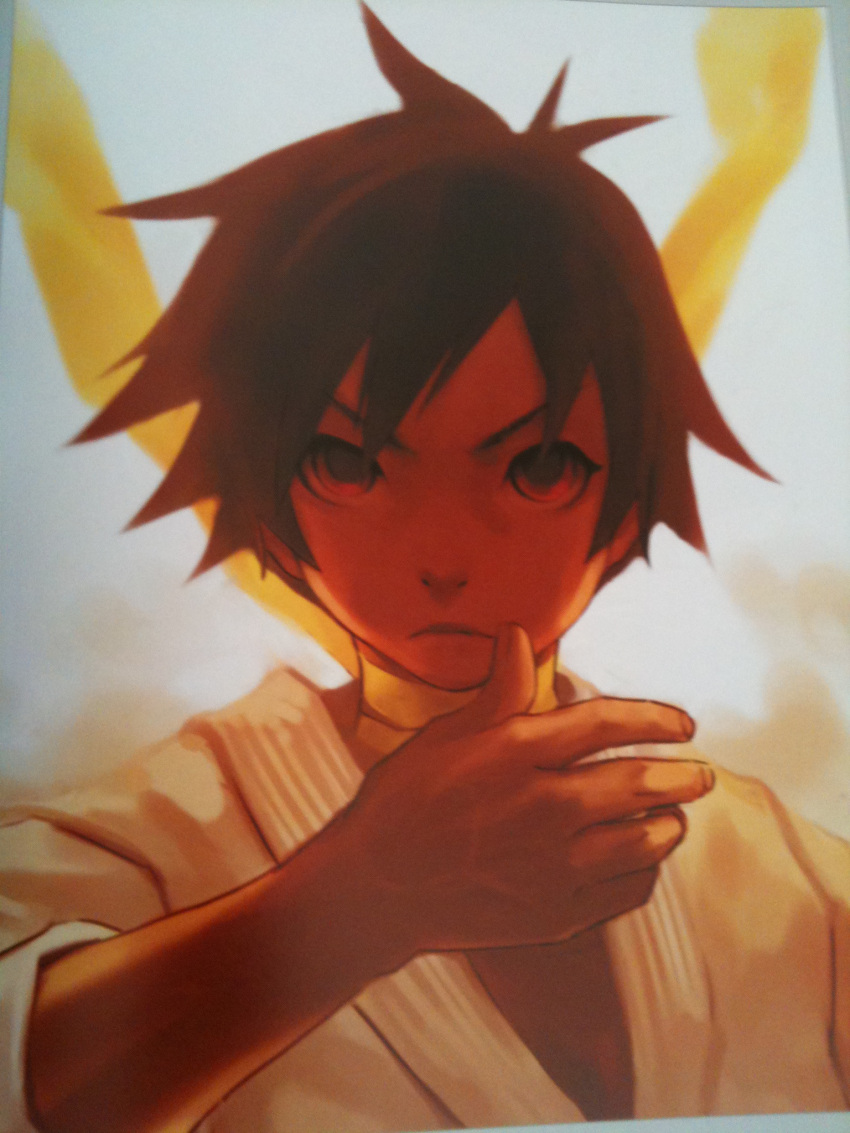 Safebooru - black hair capcom dougi highres makoto short hair solo ...