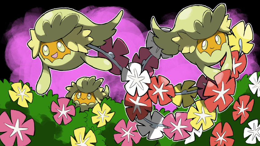Safebooru - :d black background blacknirrow bush closed mouth comfey ...