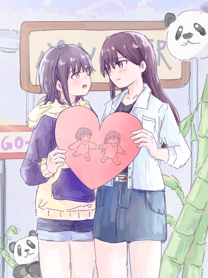 Safebooru - 2girls absurdres bamboo bang dream! bang dream! it's mygo!!!!! black shirt blue ...