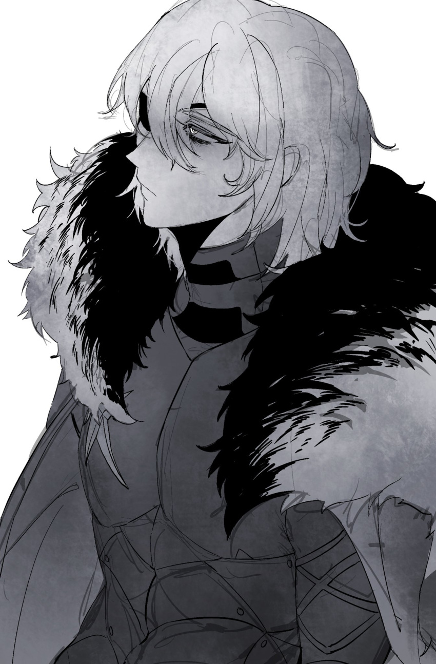 Safebooru - 1boy armor bags under eyes breastplate cape commentary request dimitri alexandre ...