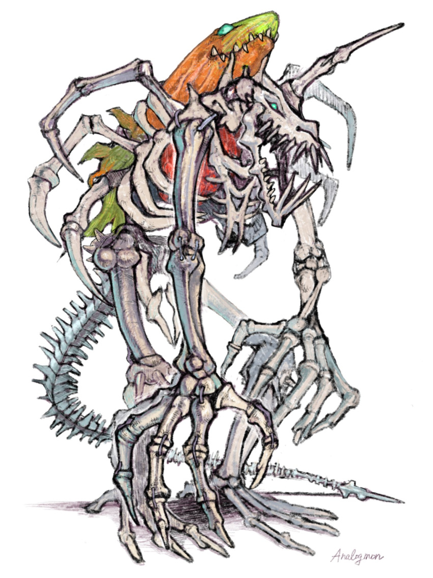 Safebooru - analog boy02 bone claws commentary digimon digimon ...