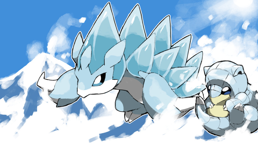 Safebooru - alolan sandshrew alolan sandslash animal focus blacknirrow ...