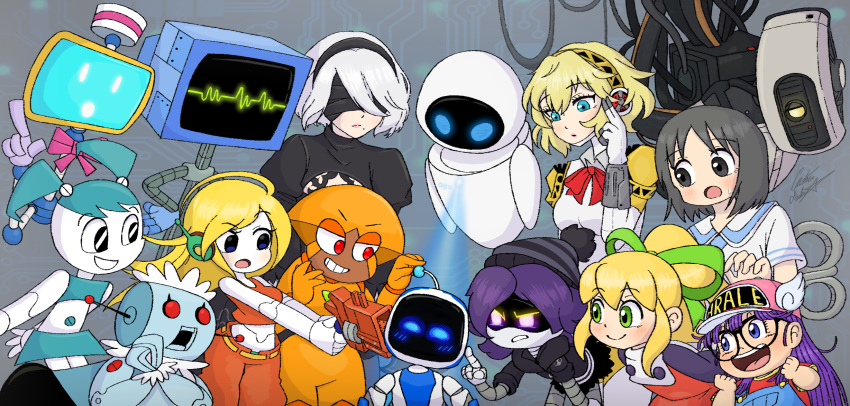 Safebooru - 2b (nier:automata) aigis (persona) astro bot astro bot (series) chris-thekid curly ...