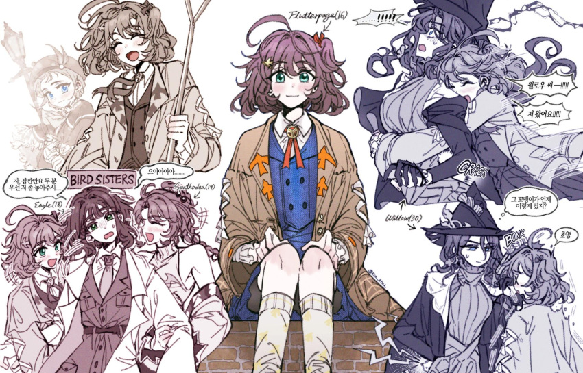 Safebooru - ! !! 5girls aged up ahoge blue eyes blue skirt blue vest ...