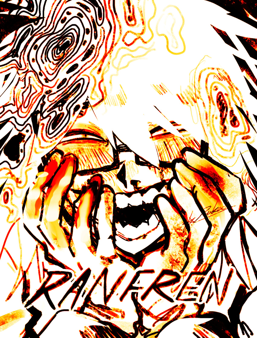 Safebooru - 1boy eihrdgyybnq6aiw glasses hands on own face highres ...