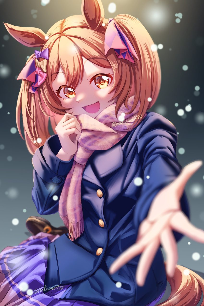 Safebooru - 1girl absurdres blurry blurry foreground blush brown eyes brown hair commentary ...