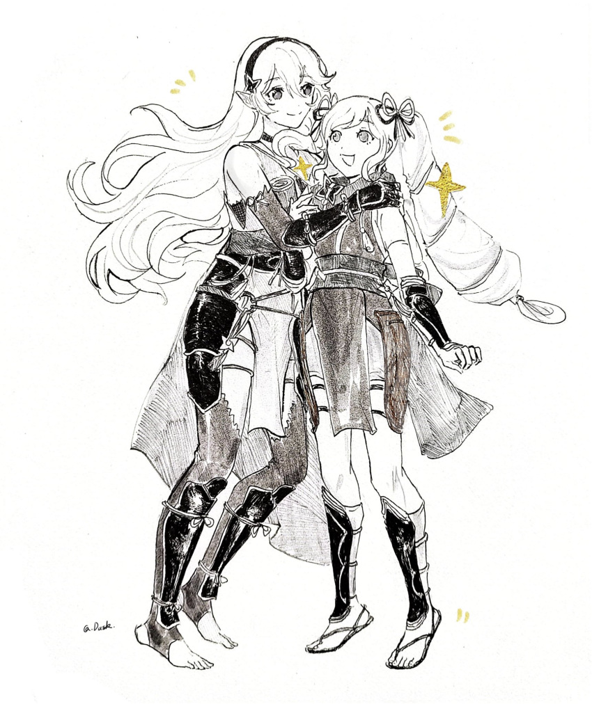 Safebooru - 2girls :d affectionate closed mouth corrin (female) (fire ...