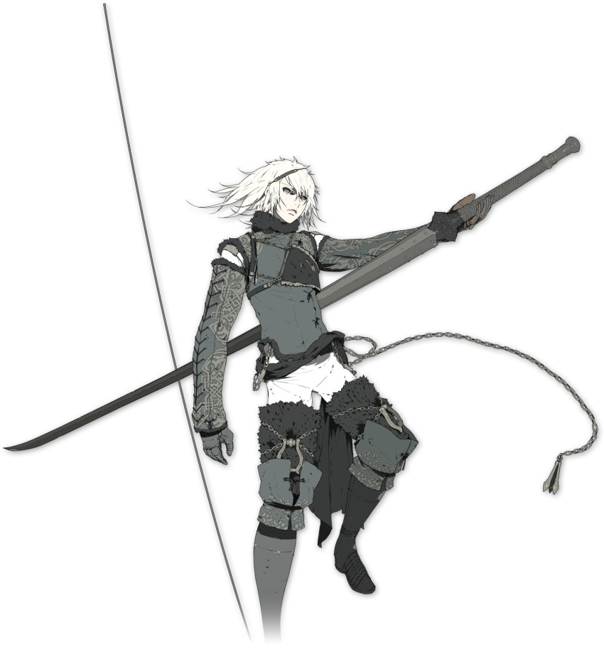 Safebooru - d.k male nier nier (character) short hair solo sword tagme ...