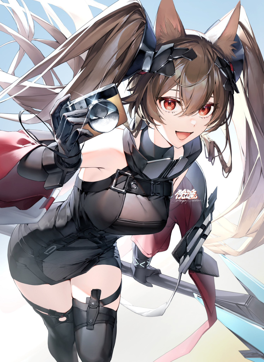 Safebooru - 1girl angelina (arknights) animal ears arknights arknights: endfield bare shoulders ...