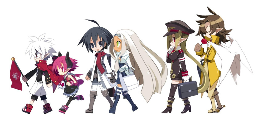Safebooru - almaz chibi disgaea dualscreen glasses group jpeg artifacts ...