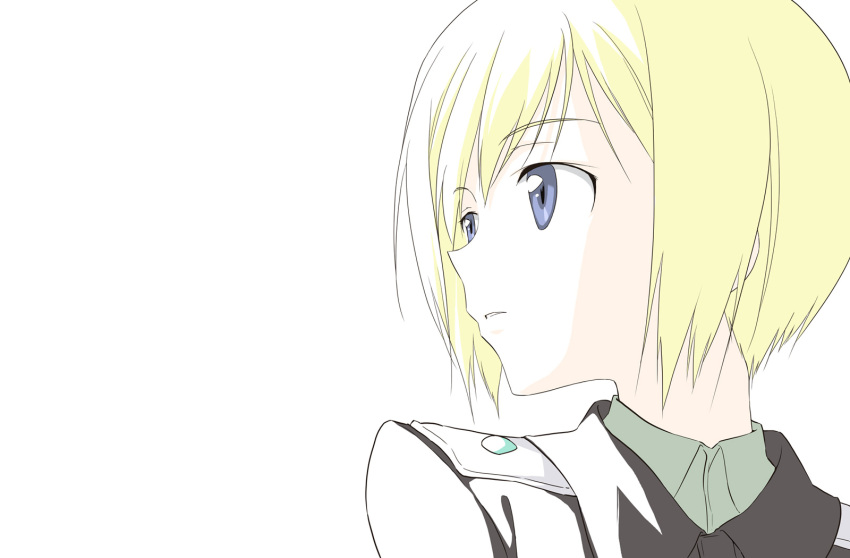 Safebooru - blonde hair blue eyes erica hartmann face highres military ...