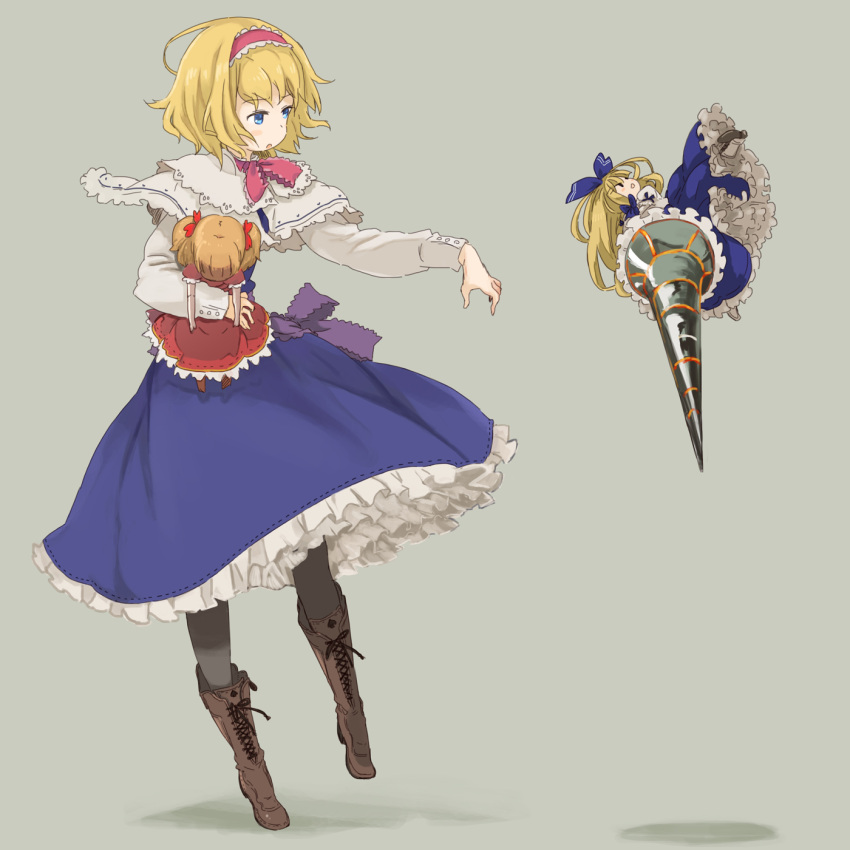 Safebooru - abe kanari alice margatroid black legwear blonde hair blue eyes blush stickers boots ...