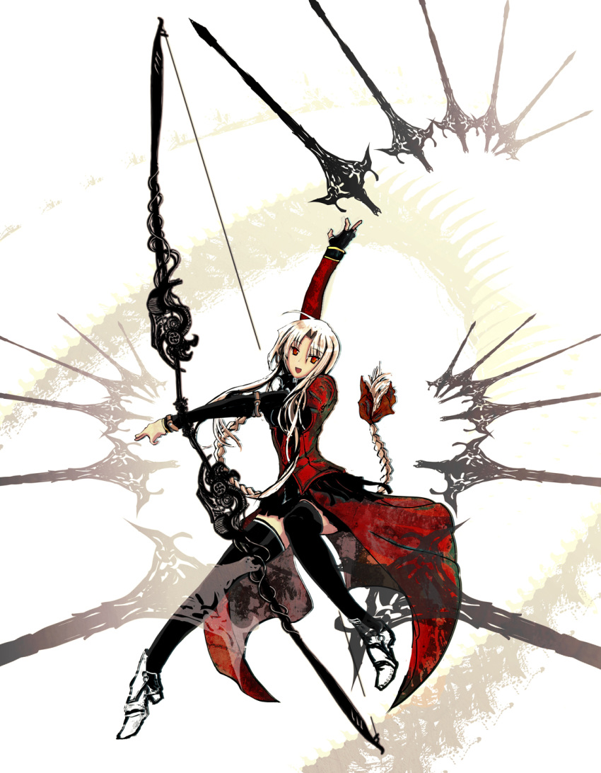 Safebooru - archerko black legwear bow (weapon) braid fate/stay night ...