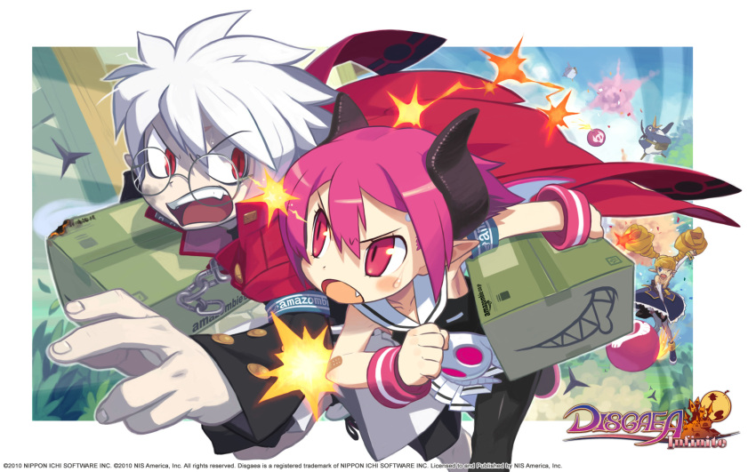 Safebooru - archer (disgaea) disgaea glasses mao (disgaea) pink eyes ...