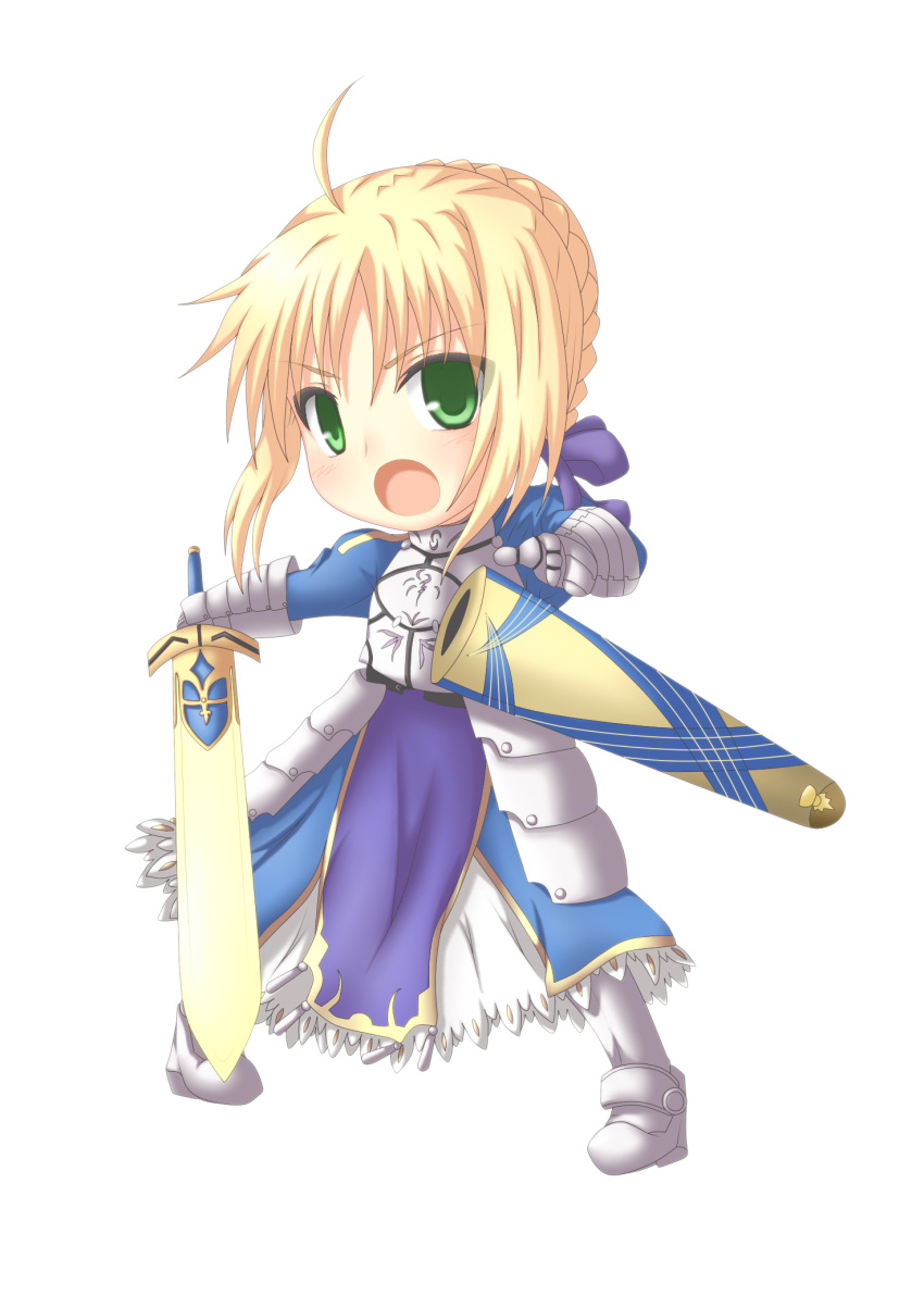 Safebooru - armor blonde hair chibi excalibur fate/stay night fate ...