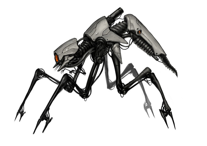Safebooru - blade gia gun mecha no humans orange eyes original rifle ...