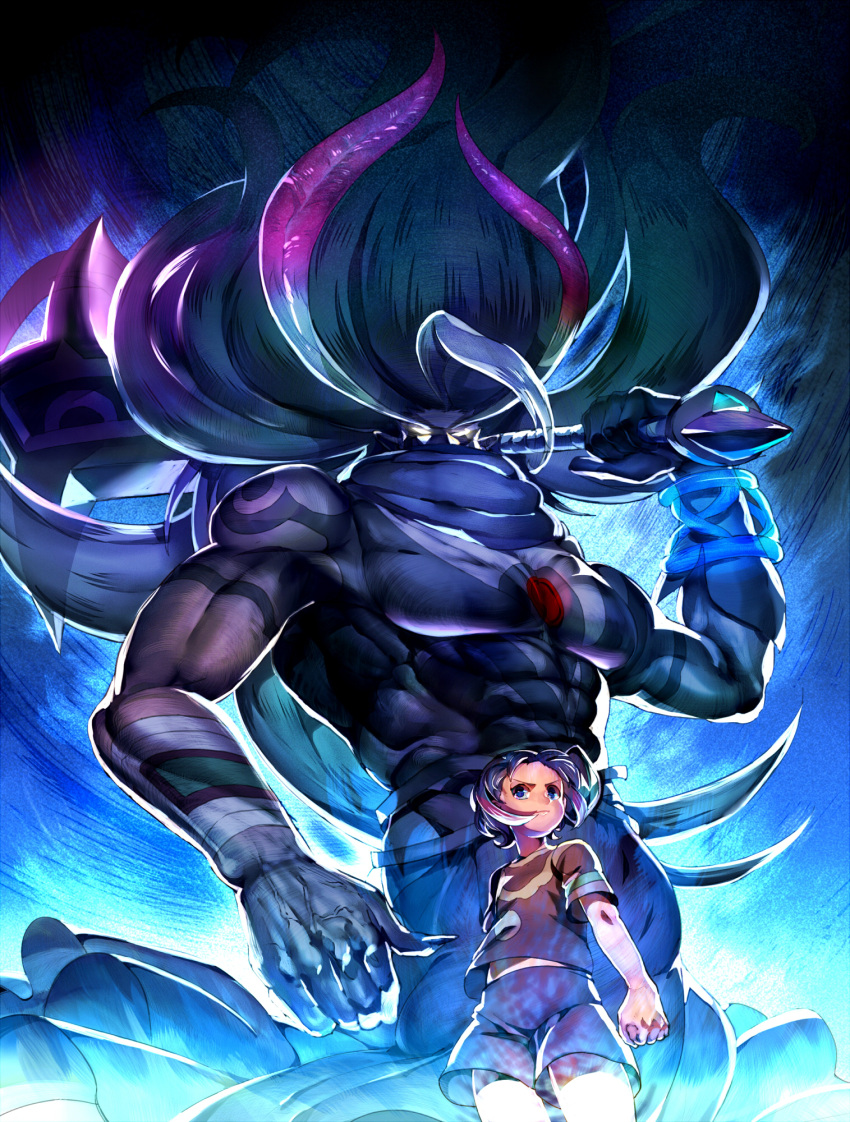 Safebooru - ancient dark black eyes black hair blue eyes dark exodus ...