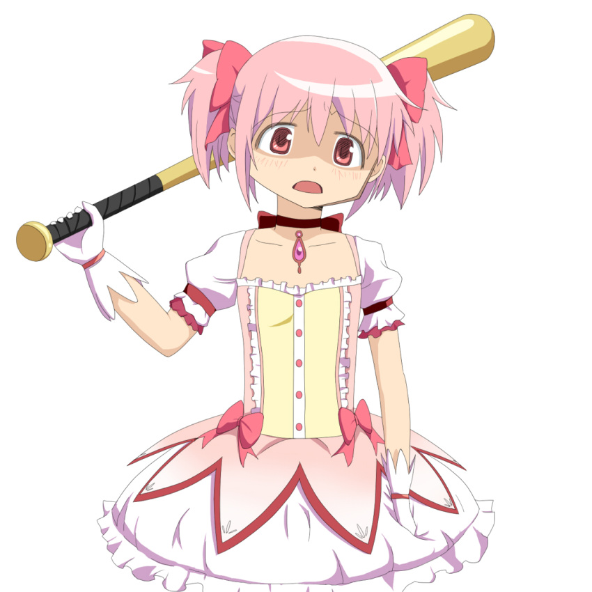 Safebooru - angry baseball bat bow dress frilled dress frilled skirt ...