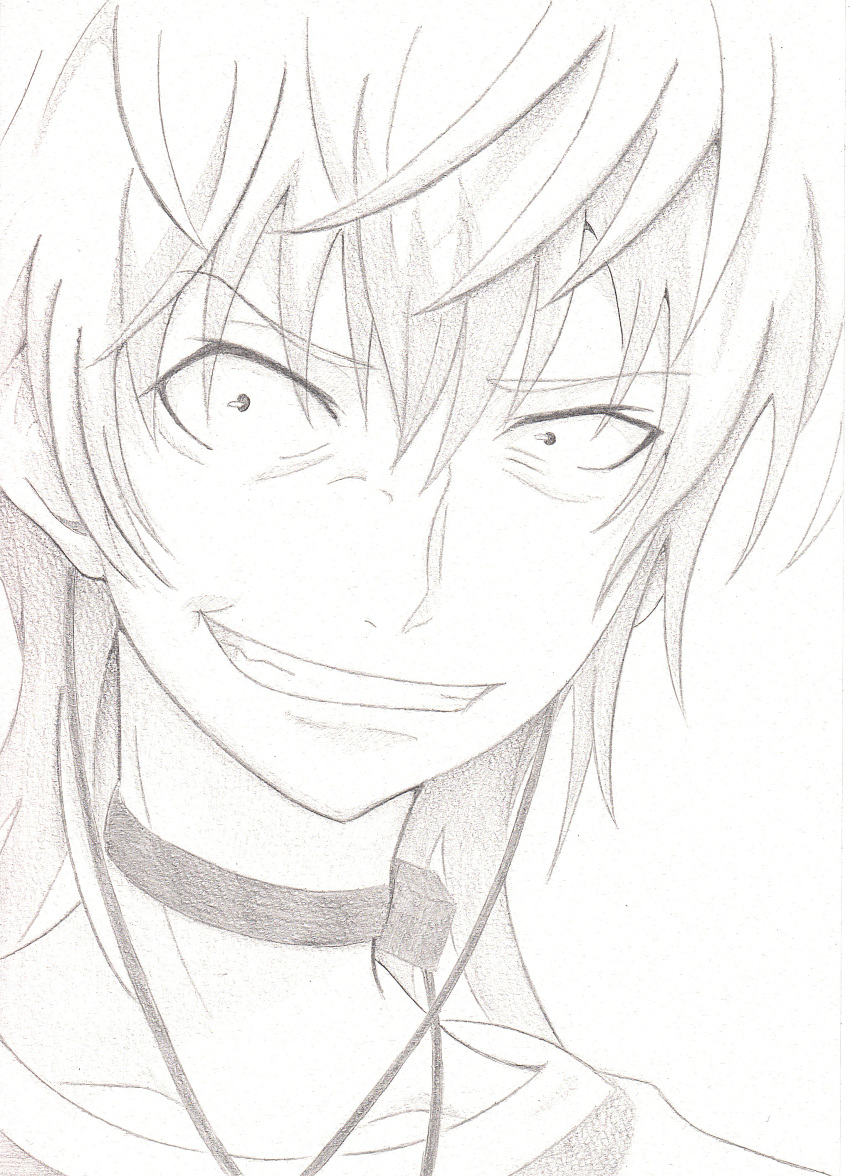 Safebooru - absurdres accelerator bad id choker grin highres kinta ...