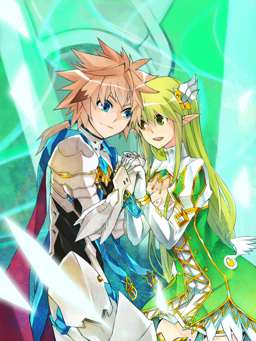Safebooru - 1girl armor blue eyes brown hair chung couple elsword ...