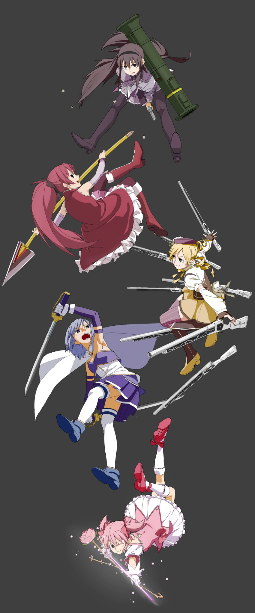 Safebooru - absurdres akemi homura arrow black hair blonde hair blue ...