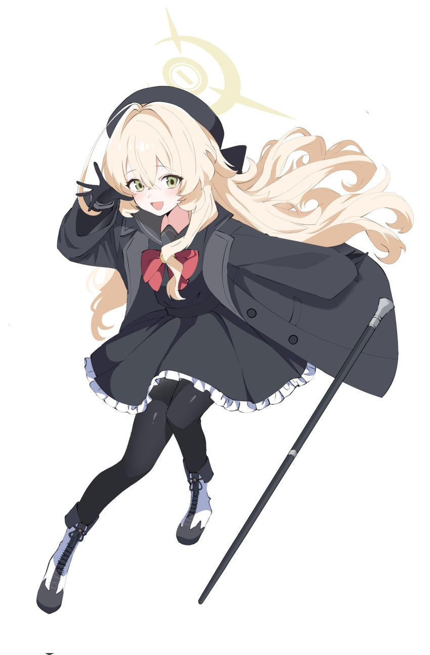Safebooru - 1girl beret black beret black coat black gloves black pantyhose black sailor collar ...
