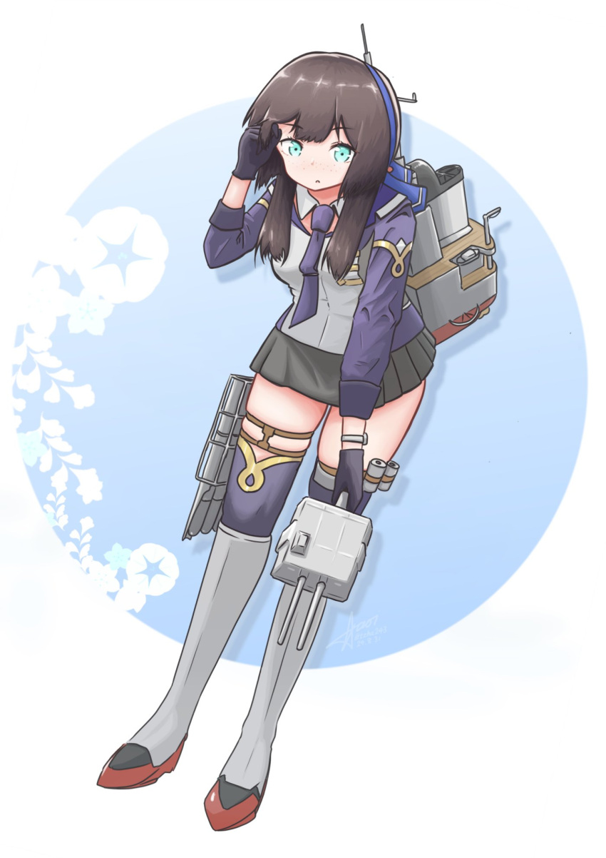 Safebooru - 1girl aaoi adapted turret black hair black skirt blue ...