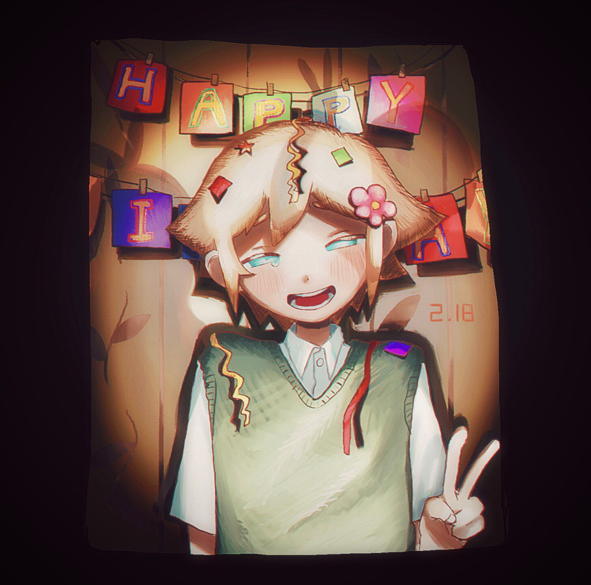 Safebooru - 1boy basil (faraway) (omori) basil (omori) blonde hair blue ...
