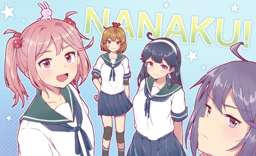 Safebooru - 4girls :d ahoge akebono (kancolle) arms behind back bandaid bandaid on cheek bandaid ...